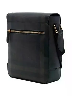 Burberry 2000-2017 Smoked Check Coated Canvas Greenford Messenger Bag Crossbody Bag