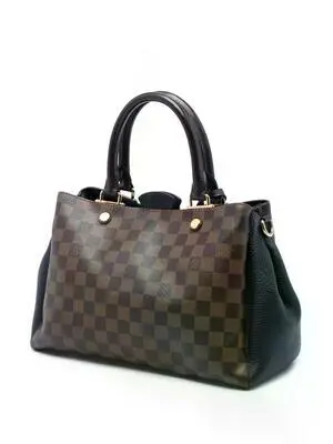 LOUIS VUITTON 2019 Damier Ebene Brittany Satchel - Black