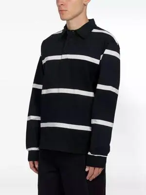 MINIMUM Tate Striped Long-sleeved Polo Shirt