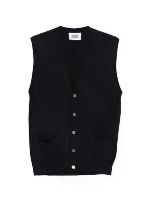 Alpha Studio Button-fastening V-neck Waistcoat