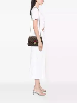 LOUIS VUITTON 2016 Damier Ebene Caissa Clutch Shoulder Bag