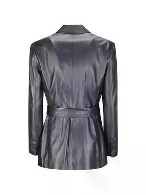 SWORD 6644 Belted Leather Jacket