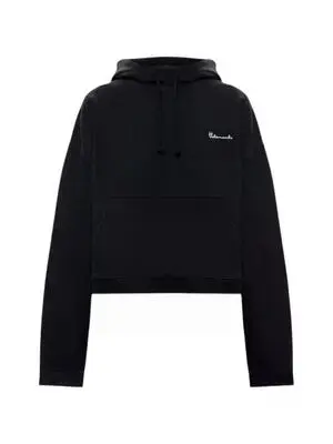 Vetements Logo-embroidered Cropped Hoodie