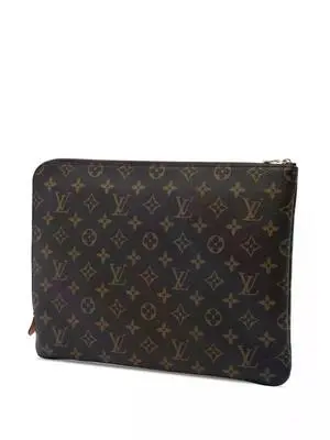 LOUIS VUITTON 1997 Monogram Etui Voyage Gm Clutch Bag - Brown