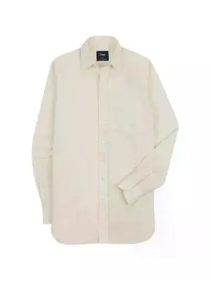 DRAKE'S Long Point-collar Shirt - Neutrals