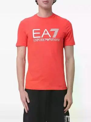 EA7 Logo-print T-shirt - Red