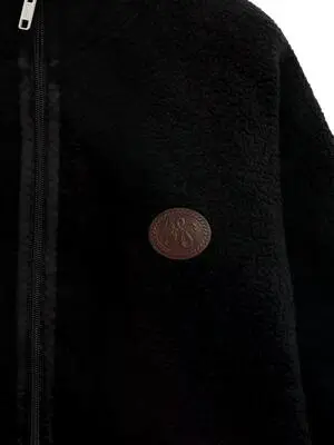 WILLY CHAVARRIA Willy Logo-patch Reversible Fleece Sport Jacket - Black
