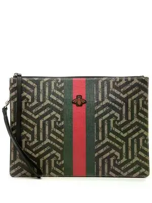 Gucci 2000-2015 Gg Supreme Caleido Web Bee Clutch Bag