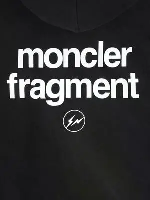 Moncler X Fragment Logo-print Hoodie - Black