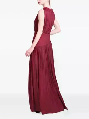 BARUNI Bianca Beaded Pleated Maxi Dress