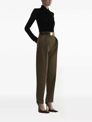 MUGLER Kaki Carrot Pants