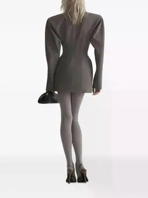 MUGLER Taupe Mini Zipped Dress