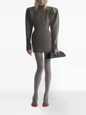 MUGLER Mini Zipped Dress - Neutrals