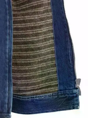 ROY ROGER'S Corduroy-collar Denim Jacket