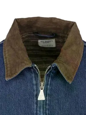 ROY ROGER'S Corduroy-collar Denim Jacket