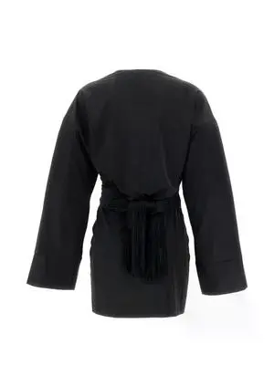 Andamane Hall Fringe-detail V-neck Mini Dress - Black