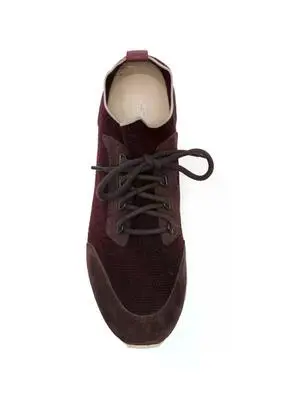 Eleventy Suede-panelled Knit Sneakers