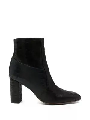 Chie Mihara Etyu Lizard-effect Leather Ankle Boots - Black