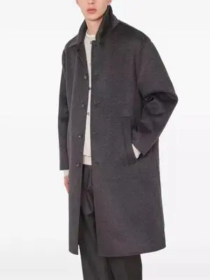 Officine Générale Braxton Button-fastening Wool Coat - Grey