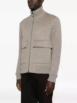 Paul & Shark Zip-up Panelled Sweater