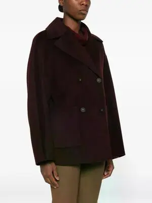 JOSEPH Flavia Double-breasted Peacoat - Red