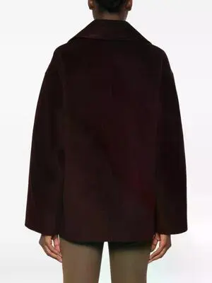 JOSEPH Flavia Double-breasted Peacoat - Red