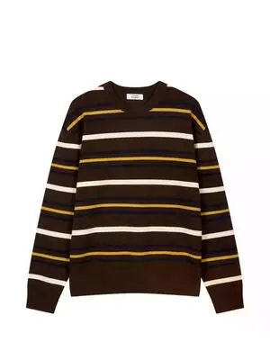 STUDIO TOMBOY Striped Knit Sweater - Brown
