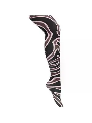 Emilio Pucci Iride-print Tights - Black