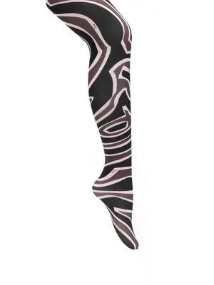 Emilio Pucci Iride-print Tights - Black