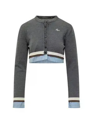 MSGM Layered-effect Cropped Cardigan