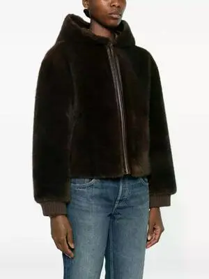 Sandro Faux-fur Hooded Jacket