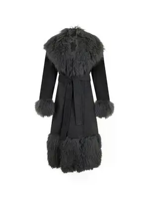 Giuseppe Di Morabito Shearling-trim Belted Coat