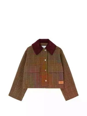 GANNI Jacket In Check Twill