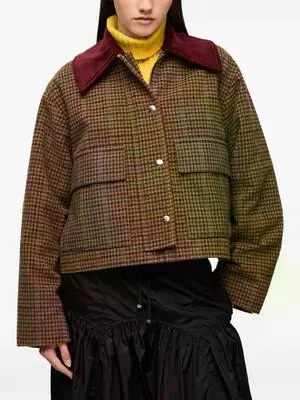 GANNI Jacket In Check Twill
