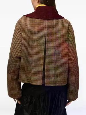 GANNI Jacket In Check Twill