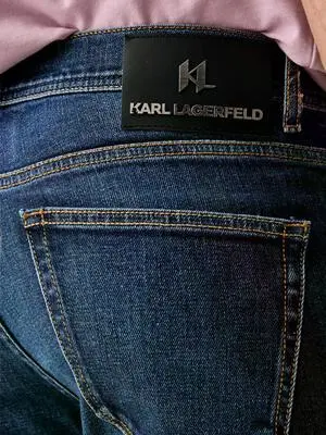 Karl Lagerfeld Faded Slim-fit Jeans