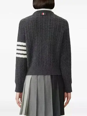 Thom Browne Merino Wool 4-bar Intarsia Anchor Pullover