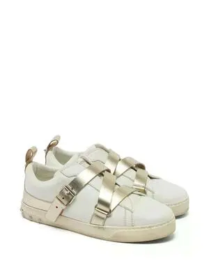 Valentino Garavani V-punk Buckled Sneakers - White