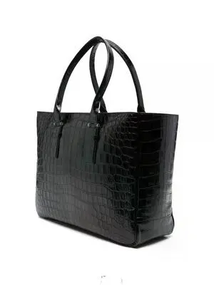 TOM FORD Crocodile-effect Leather Tote Bag