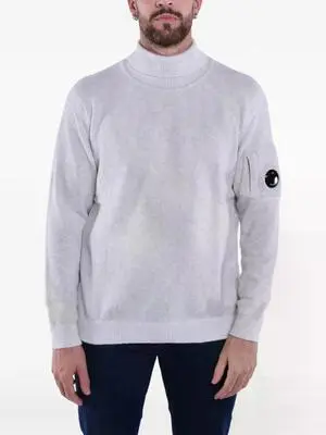 C.P. COMPANY Lens-detail Turtle-neck Sweater - Neutrals