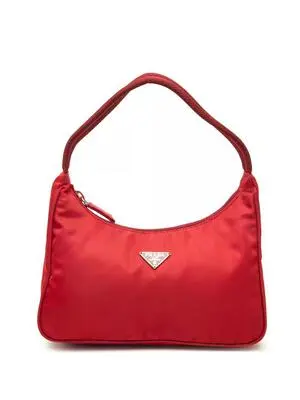 Prada 2019-2026 Mini Tessuto Re Edition 2000 Shoulder Bag - Red