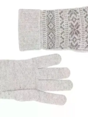 Eleventy Fair Isle Cashmere Gloves