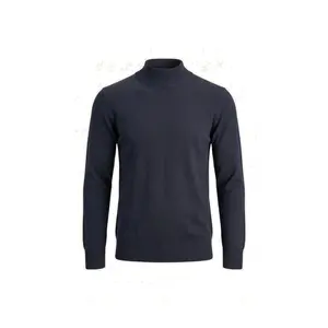 RON TOMSON Mock Neck Relaxed Sweater Navy - Blue