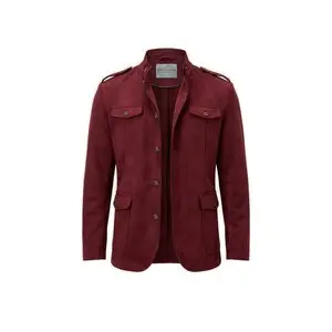 RON TOMSON Microsuede Lightweight Safari Jacket Wine - Red