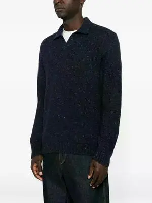 SCAGLIONE Flecked Polo-collar Sweater
