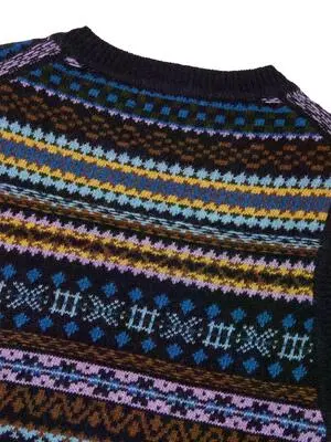 STUDIO TOMBOY Fair Isle-knit V-neck Vest