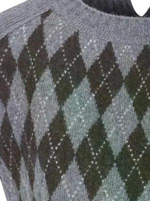 Sibel Saral Argyle-intarsia Knitted Vest