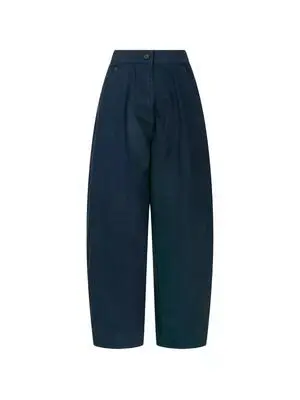 STUDIO TOMBOY Washed-effect Baggy Trousers - Blue