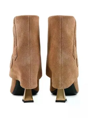 Karl Lagerfeld Logo-plaque Foldover-detail Ankle Boots