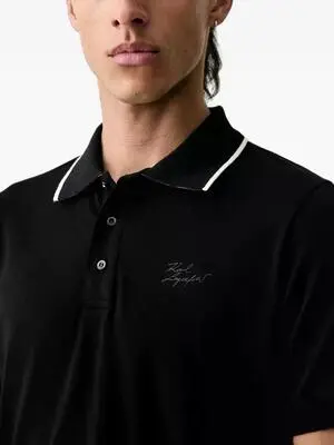 Karl Lagerfeld Logo-embroidered Polo Shirt